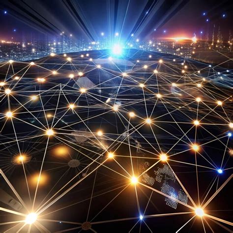 Network Abstract Background With Digital Connections Premium Ai Generated Image
