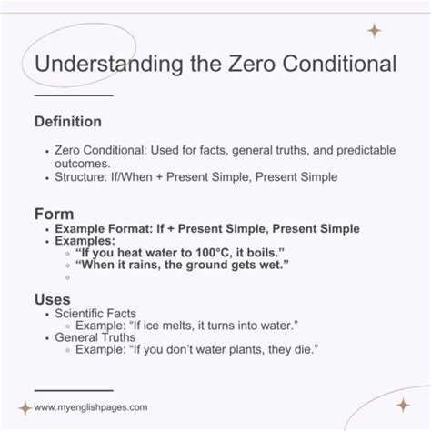 Zero Conditional Sentences Explained Structure Uses And Examples For English Learners