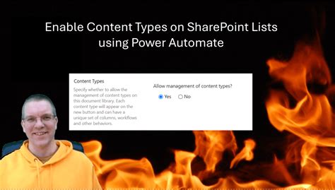 Allow Management Of Content Types On Sharepoint Lists Using Power Automate