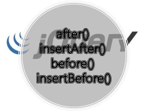 Jquery 외부 삽입 메서드 After Insertafter Before Insertbefore