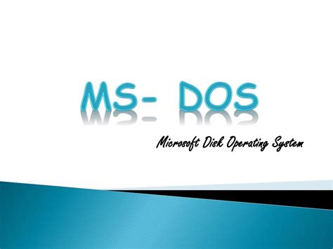 Ppt Microsoft Disk Operating System Powerpoint Presentation Free