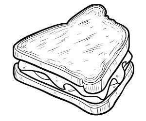 Grilled Cheese Sandwich Coloring Pages Coloring Corner