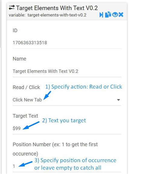 target elements with text value rtila web business automation
