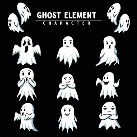 Ghost Element Expression Vector Illustration 27160954 Vector Art At Vecteezy