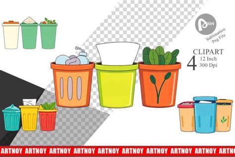 Sorting Bins Clipart Graphic By Artnoy · Creative Fabrica