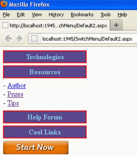 Switch Menu Using JQuery