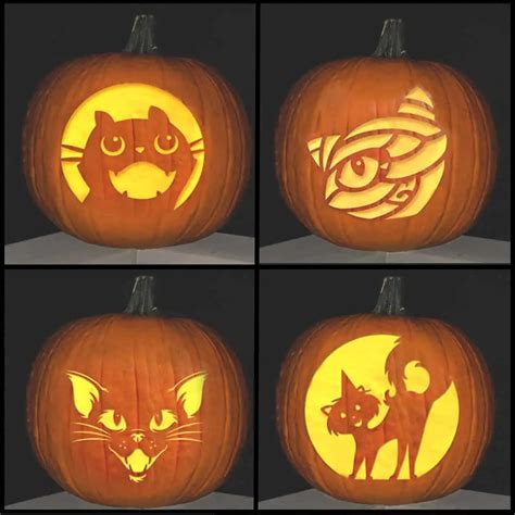 Pumpkin Carving Cat Templates Uk Printable Hub