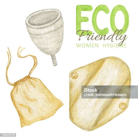 코 튼 가방 환경 친화적인 실리콘 세척 생리 컵 개인 여성의 친밀한 위생을위한 폐기물 공급 제로 플라스틱없는 개념 0명에 대한 스톡 벡터 아트 및 기타 이미지 Istock