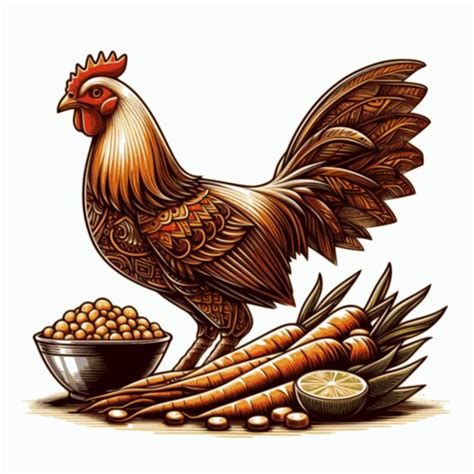 Premium Vector Chicken Vector Illustration White Background