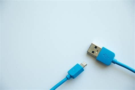 Premium Photo Close Up Of Usb Cable On White Background