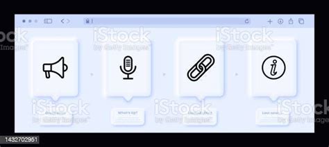 웹 사이트 설정 아이콘에 대한 단추입니다 스피커 공유 마이크 대화 종이 클립 파일 첨부 업로드 I 버튼 정보 신형성 웹 사이트 인터페이스 비즈니스용 벡터 줄 아이콘 건설