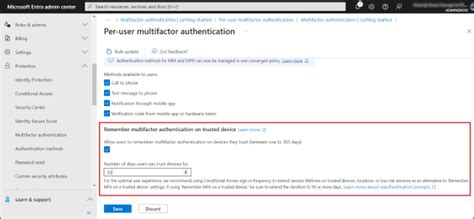 Enable Remember Multi Factor Authentication In Microsoft 365