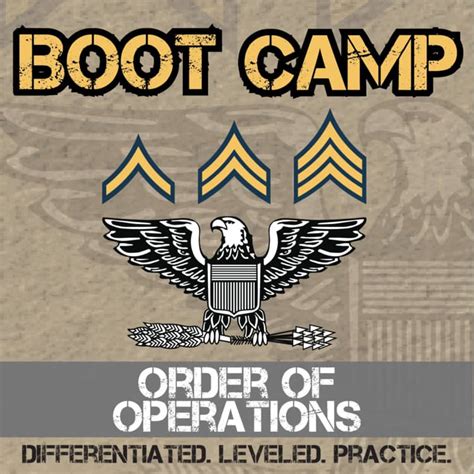 Order Of Operations Practice Worksheets Tests Pretest Math Boot Camp
