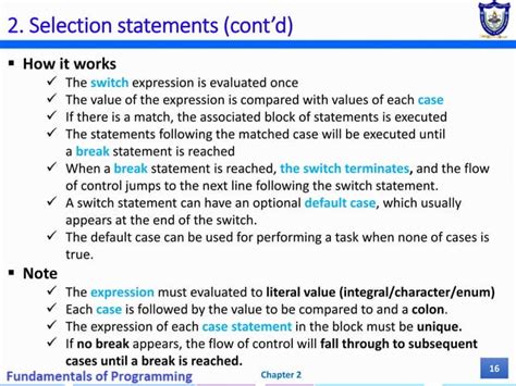 Chapter 2 Flow Of Control Part I Pdf