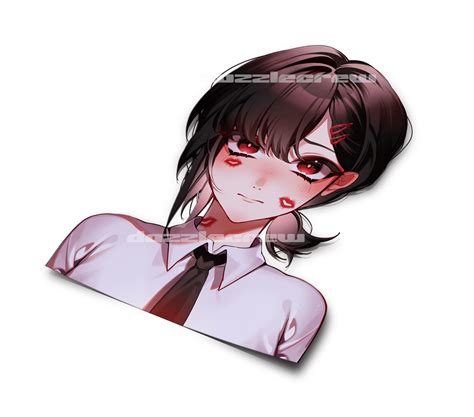 Kobeni Gets Kisses Meme Peeker Sticker Dazzlecrew