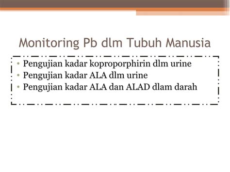 Toksikologi Pb Timbal Ppt