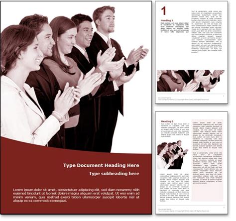 Royalty Free Training Microsoft Word Template In Red