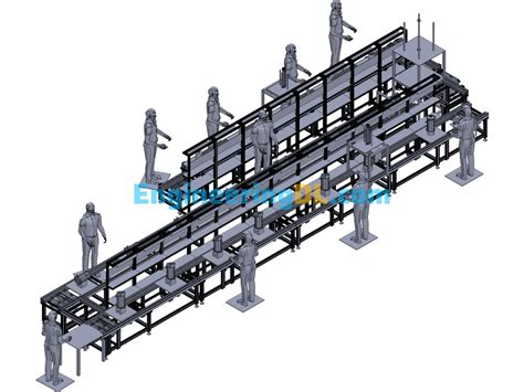 Motor Assembly Line Motor Stator Rotor Housing Assembly Line 3d