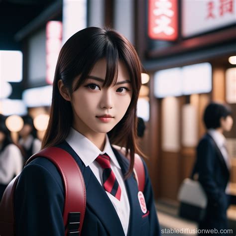 Japanese Schoolgirl Portrayal Stable Diffusion Online