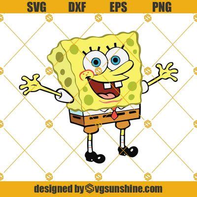 SpongeBob SVG PNG DXF EPS SpongeBob Vector Clipart