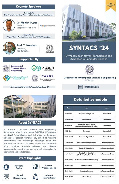 Syntacs 24 At Iit Ropar Department Of Cse Iit Ropar
