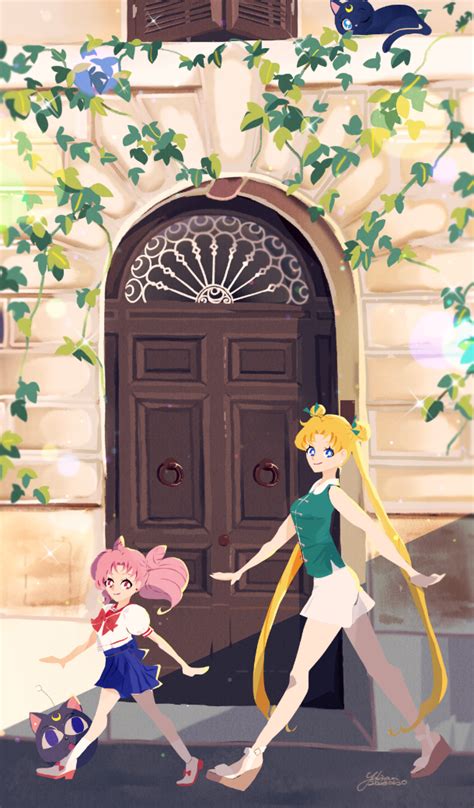 Tsukino Usagi Chibi Usa Luna And Luna P Bishoujo Senshi Sailor Moon Drawn By Yukinami