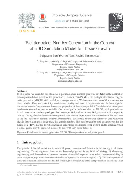 pdf pseudorandom number generation in the context of a 3d simulation