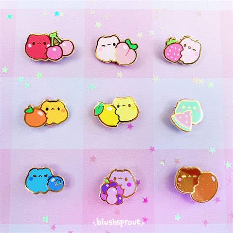 Cute And Collectible Enamel Pins By Blushsprout Cute Doodle Art Cute