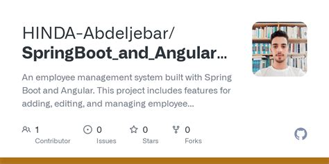 Github Hinda Abdeljebarspringbootandangularprojectforemployee
