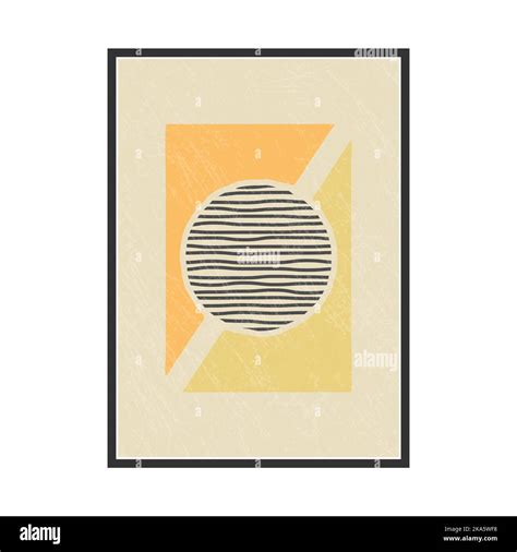 Abstract Vector Composition With Grunge Texture A Wall Drawing Poster