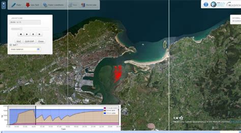 Hypothetical oil spill simulation into the Santander Bay. | Download Scientific Diagram