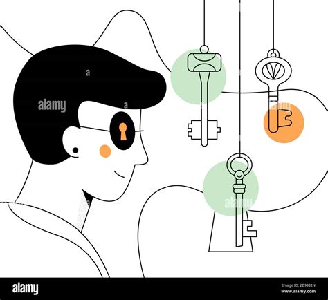 Password Protection Modern Flat Design Style Illustration Stock