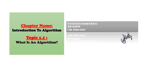 Introduction To Algorithms Ppt