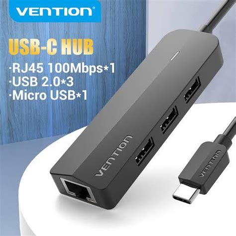 Jual Vention Usb Type C To Hub Usb Port With Rj Lan Shopee Indonesia