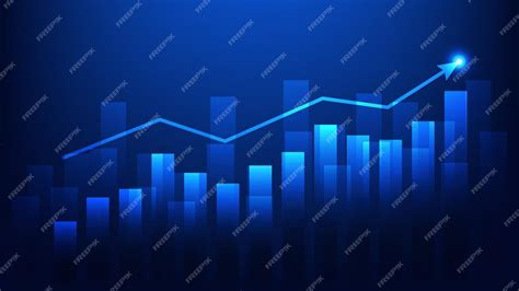 Premium Vector Bar Chart With Uptrend Arrow Show Growth Of Business