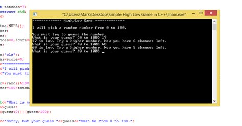 Simple High Low Game In C Free Source Code Sourcecodester