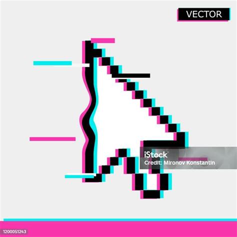 흰색 화살표 픽셀 커서 아이콘 기호 벡터 일러스트 플랫 스타일 디자인 흰색 배경에 격리 에 대한 스톡 벡터 아트 및 기타