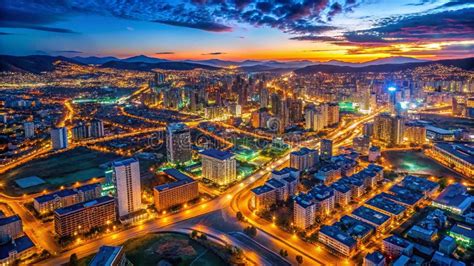 A Breathtaking Aerial Panorama Of Ulaanbaatar Mongolias Capital At