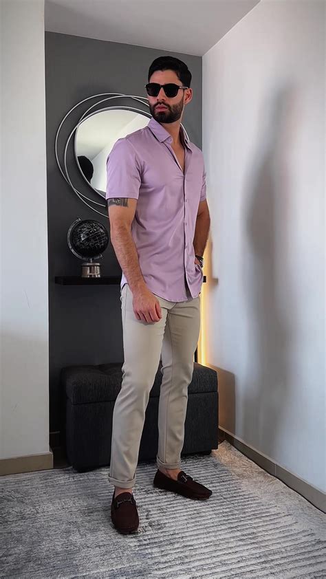Outfit Casual Para Salida En Tarde Con Camisa Lila Tiktok