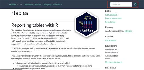 Adding Search Engine For Website · Issue 482 · Insightsengineeringrtables · Github