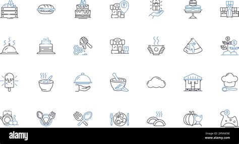 Confectiry Store Line Icons Collection Sweets Candy Chocolates Truffles Gummies Lollipops