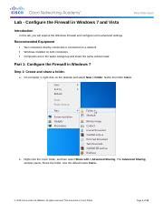 Lab Configure The Firewall In Windows And Vista Docx Lab Configure The Firewall