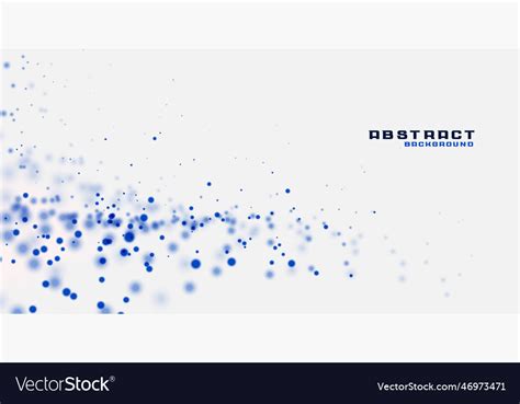 White Background With Blue Particles Dots Vector Image