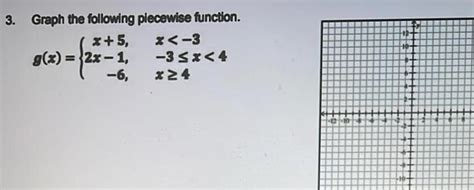 [answered] 3 graph the following piecewise function x 5 g x 2x 1 x 6 x