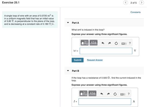 Solved Exercise Of Constants A Single Loop Of Chegg