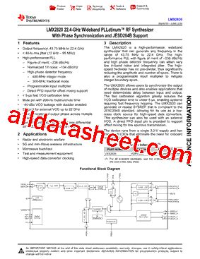LMX V Datasheet PDF Texas Instruments