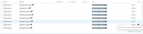 Im Getting This Error Unknown Metric Netispspeedtesttrigger