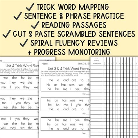 Freebie Preview Kindergarten Trick Word Practice Fundations® Aligned