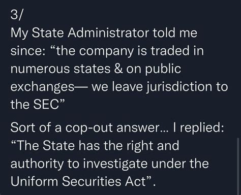 Made An Official Complaint With The Sec After Being Recommended To Do