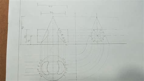 Projection Of Solid Cone Engg Graphics Youtube
